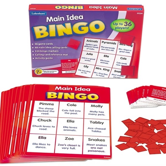 Lakeshore | Toys | Lakeshore Main Idea Bingo Classroom Homeschool ...